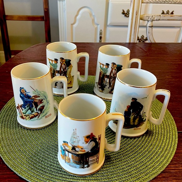 Norman Rockwell | Dining | 985 Normal Rockwell Museum Porcelain Gold ...